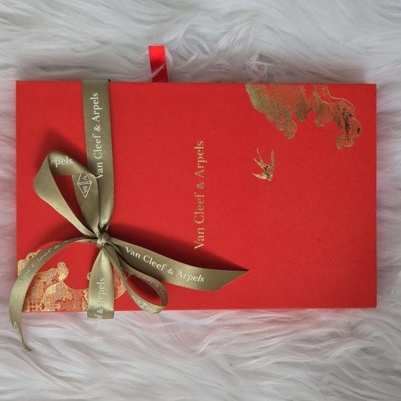 Van Cleef & Arpels | Accessories | Van Cleef Arpels Red Box With Gold ...